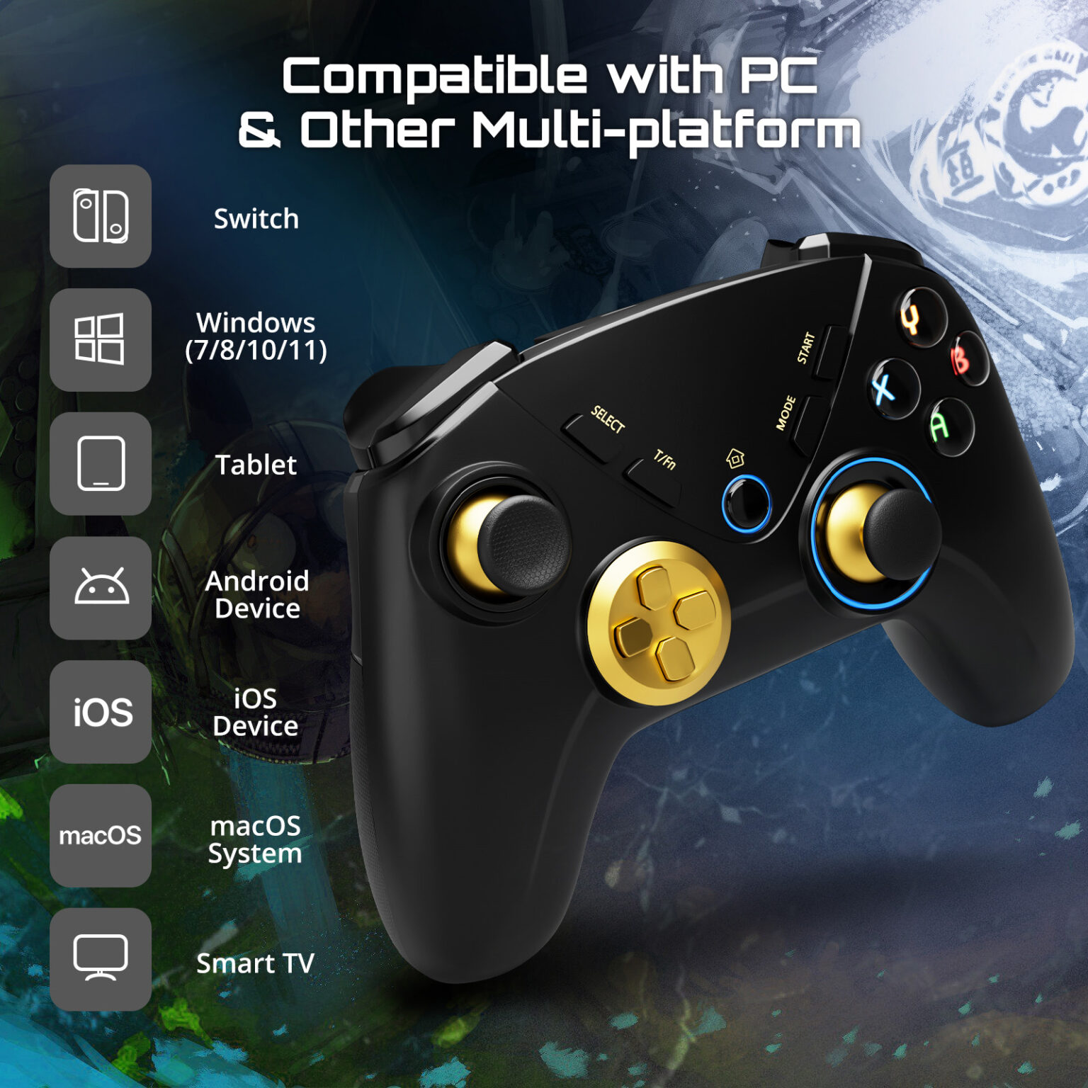 ISHAKO AG39 Wireless Controller for Multi-Platform