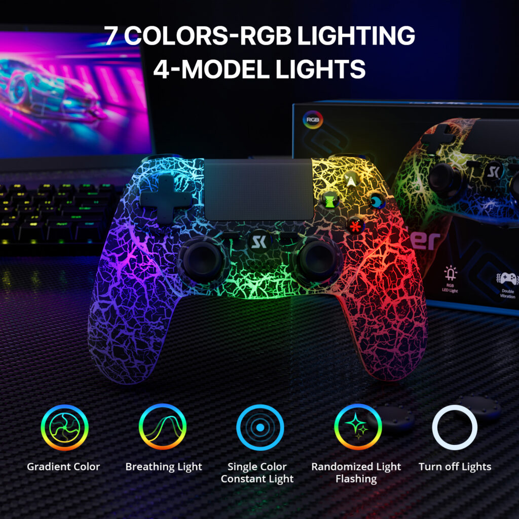 Best RGB PS4 Controller: Stunning Light Up Wireless Controller for PC ...